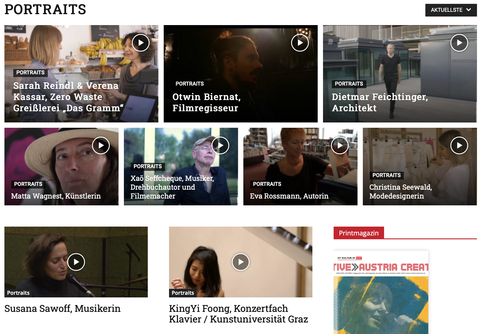 Artist Portraits » CREATIVE AUSTRIA – Contemporary Culture